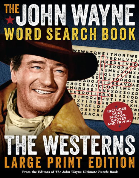 The John Wayne Word Search Book - The Westerns Large Print Edition by ...